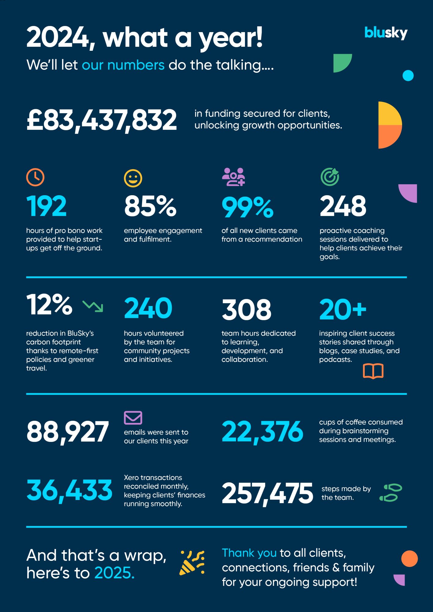 Blu Sky | Our Year in Numbers: 2024 Infographic